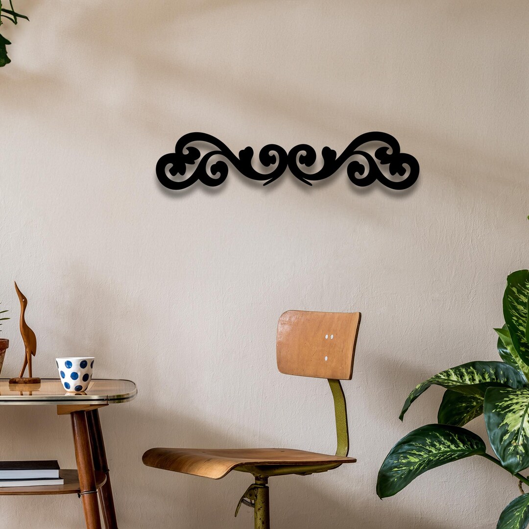 Rustic Metal Scroll Wall Decor: Farmhouse Above Door Art - Etsy