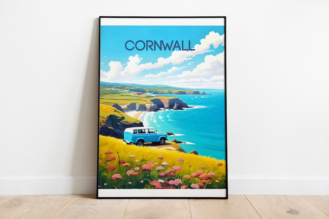 Cornwall Scene Living Room Poster, Scenic Travel Print, Cornwall Poster ...