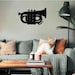 Trumpet Metal Wall Art, Jazz Metal Decor, Gift for Musician, Music ...