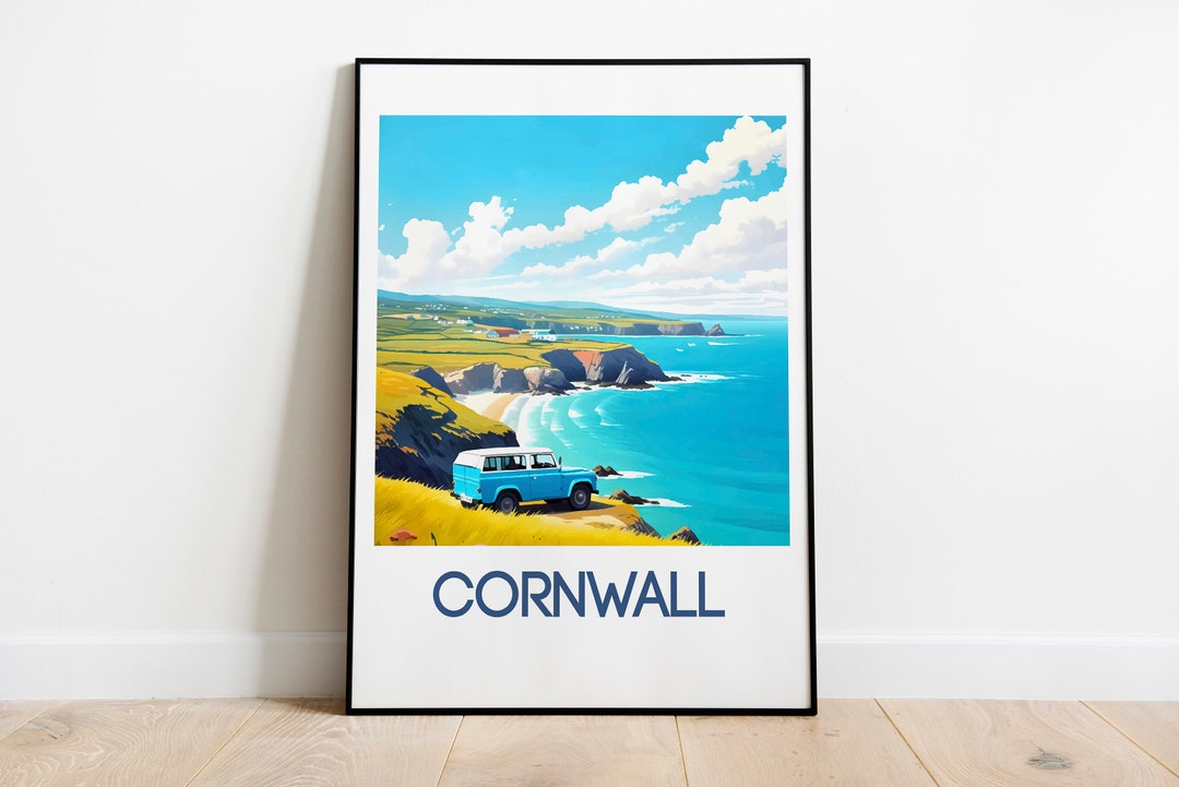 Cornwall Scene Home Poster, Cornwall Wall Art, Cornwall Art Print ...