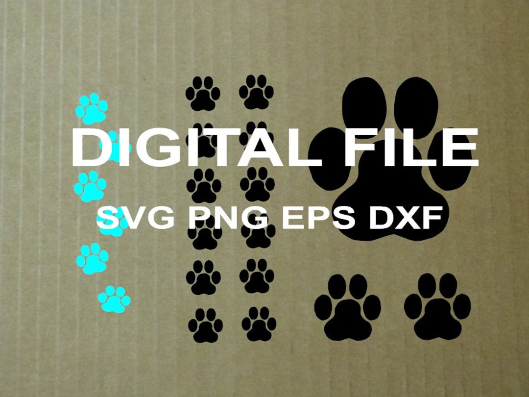Puppy Paws Digital Design Svg Eps Dxf Png - Etsy
