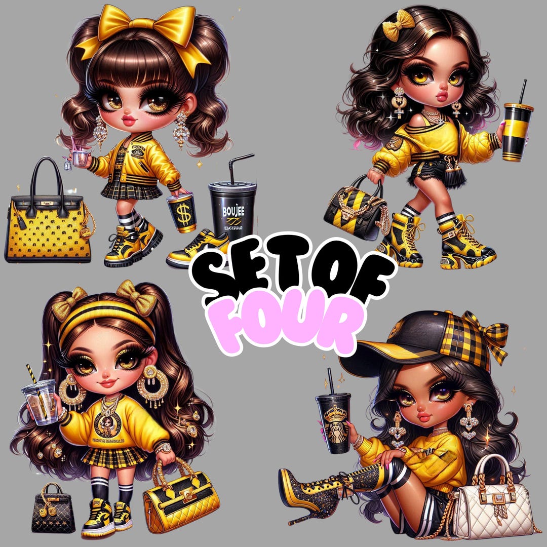 EAGLES Yellow and Black Set of 4 Custom School Graphic Custom Graphic ...