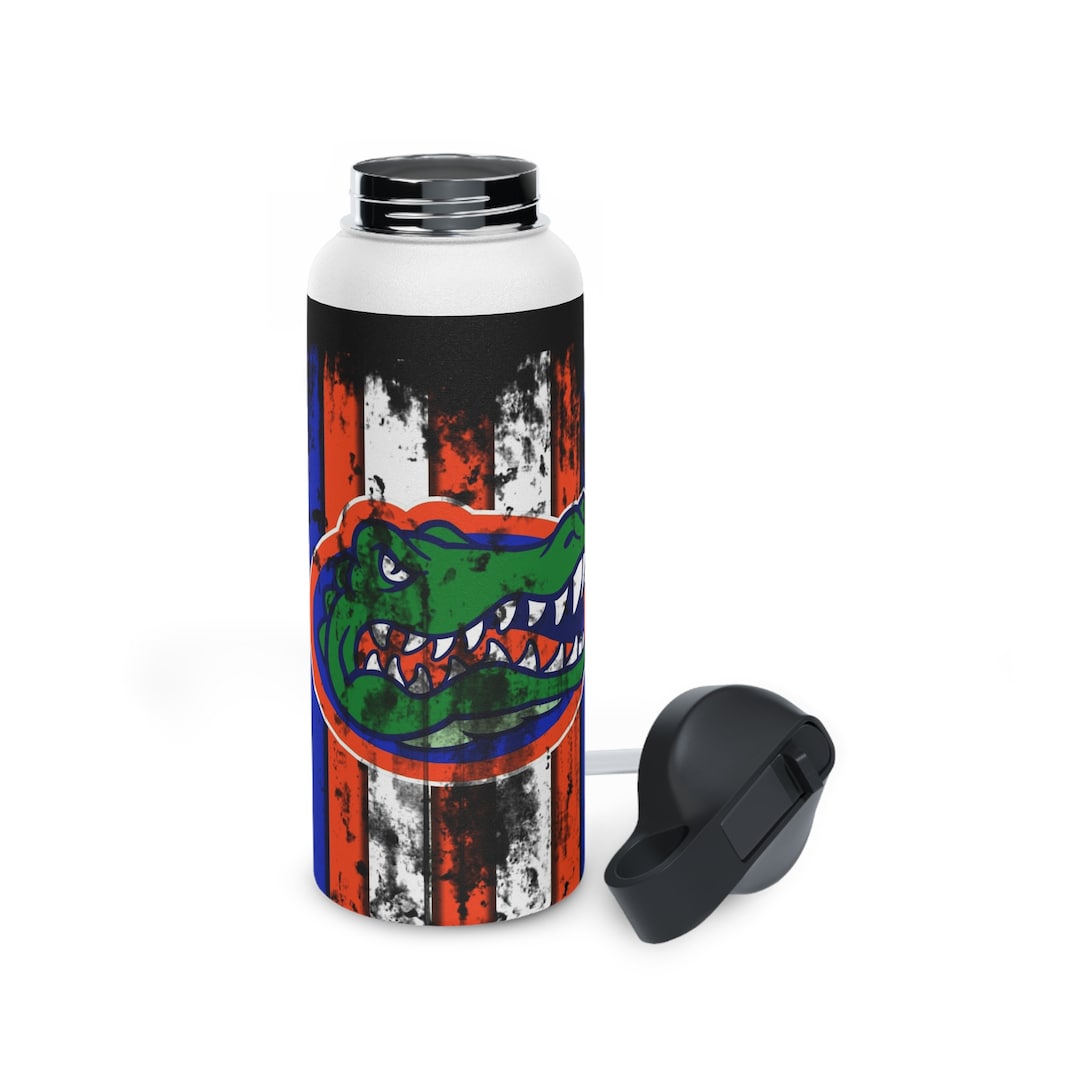 UF, Gator Themed Stainless Steel Water Bottle, Standard Lid - Etsy