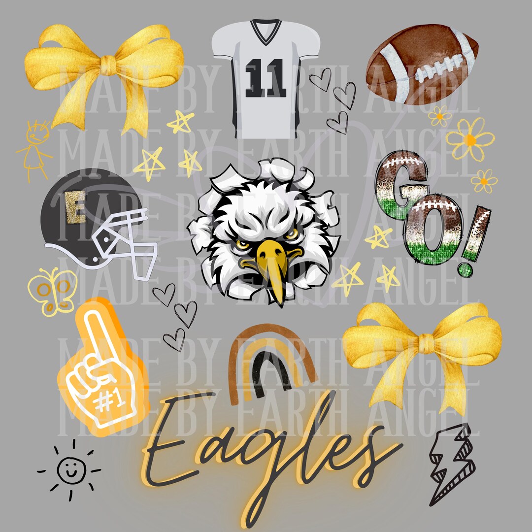 EAGLES Yellow and Black Custom School Graphic Custom Graphic for ...