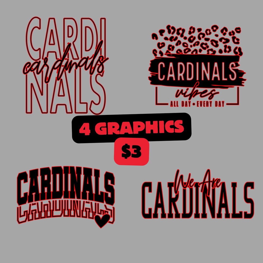 Cardinal School Spirit Graphics PNG Sublimation Design Digital Download ...