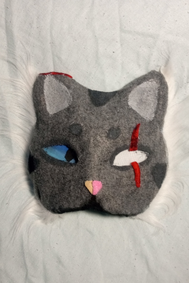 Gray Cat Mask - Etsy