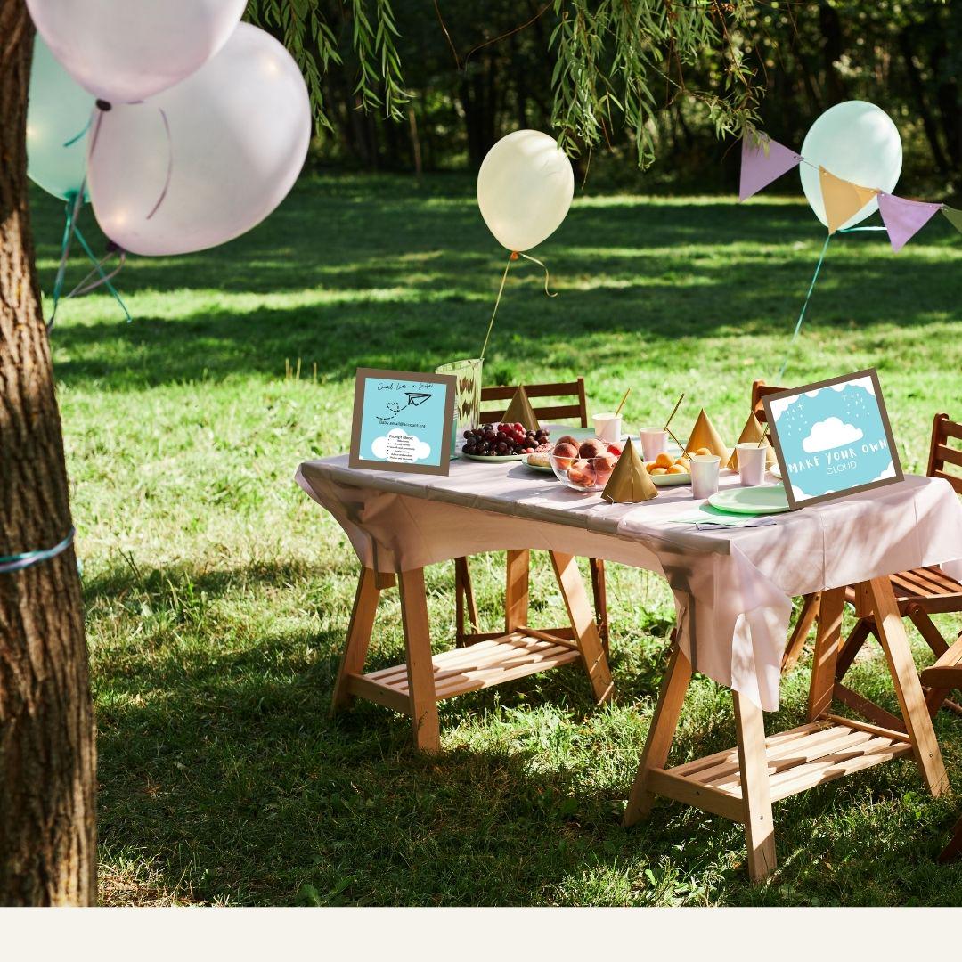 First in Flight Airplane Birthday Theme Party Invitations and ...