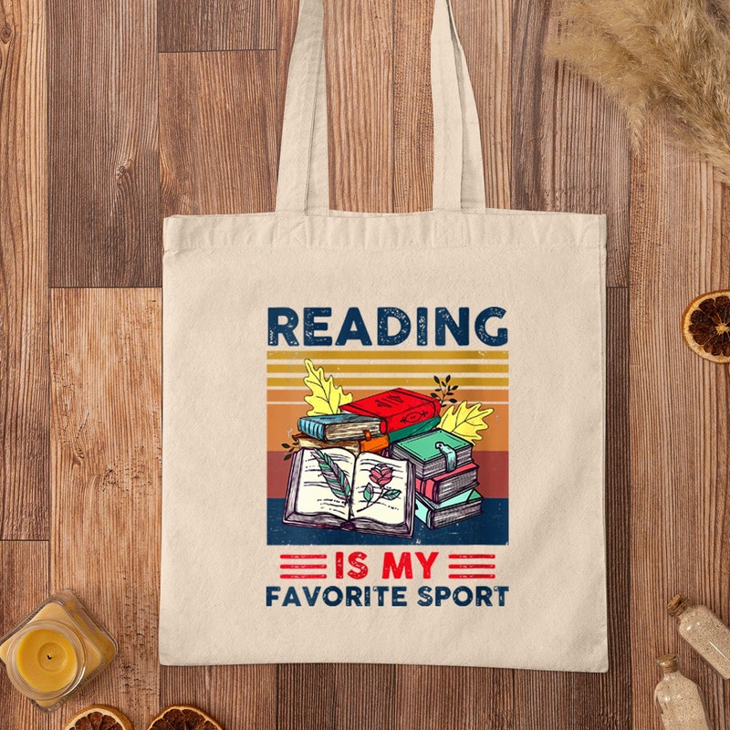 Reading Tote Bag - Etsy