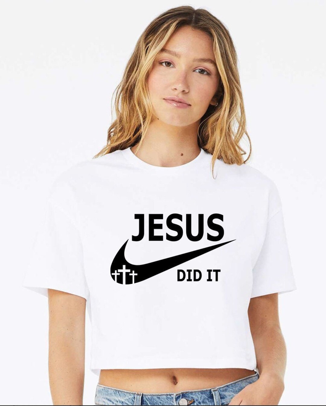 Jesus Did It Crop Shirt, Christian Crop Tanks, Religious Crop ...