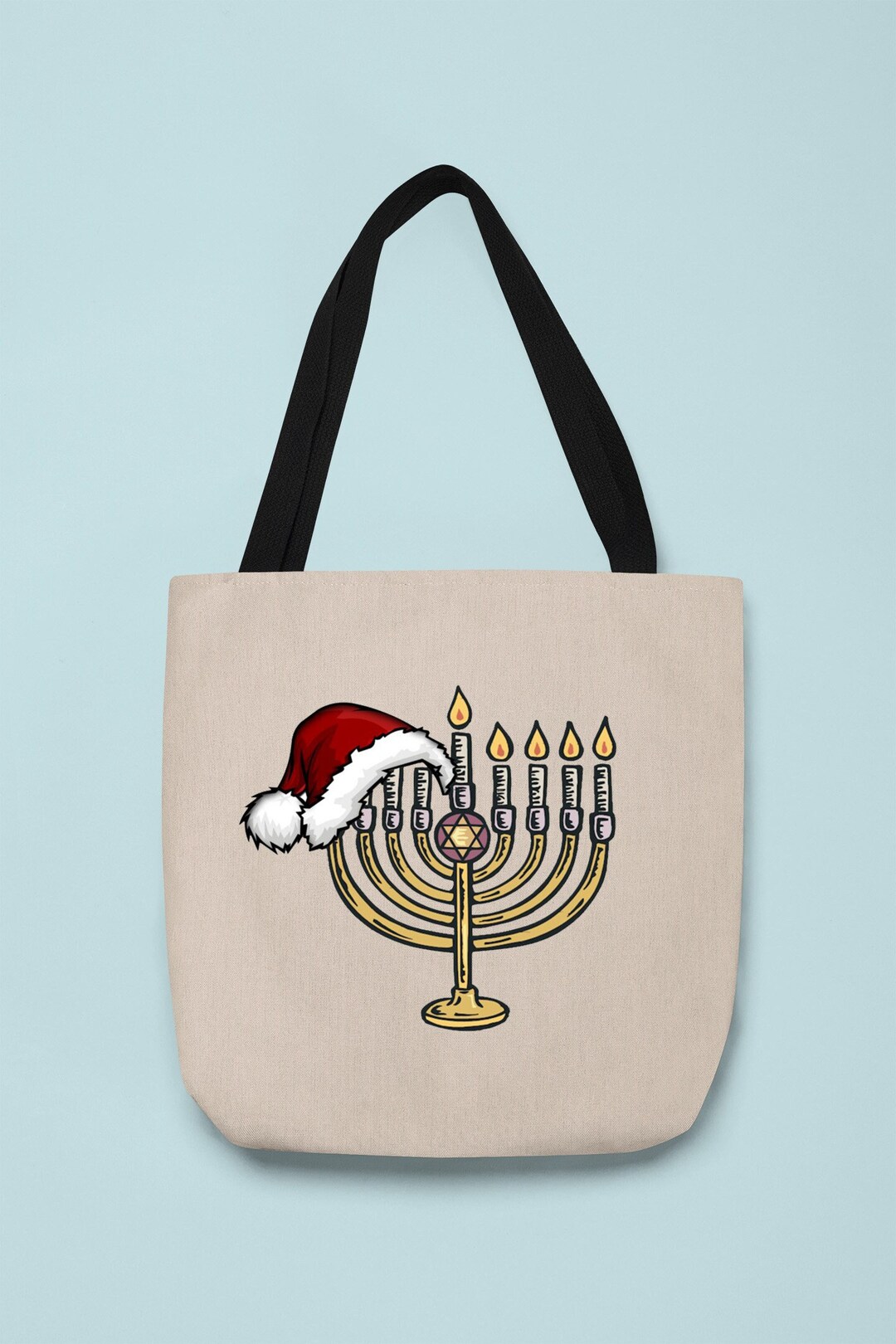 Chrishmukkah Tote Bag, Jewish Tote Bag, Hanukkah Tote Bag, Merry ...