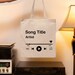 Song Title and Artist Name Tote Bag, Custom Song Tote Bag, Favorite ...