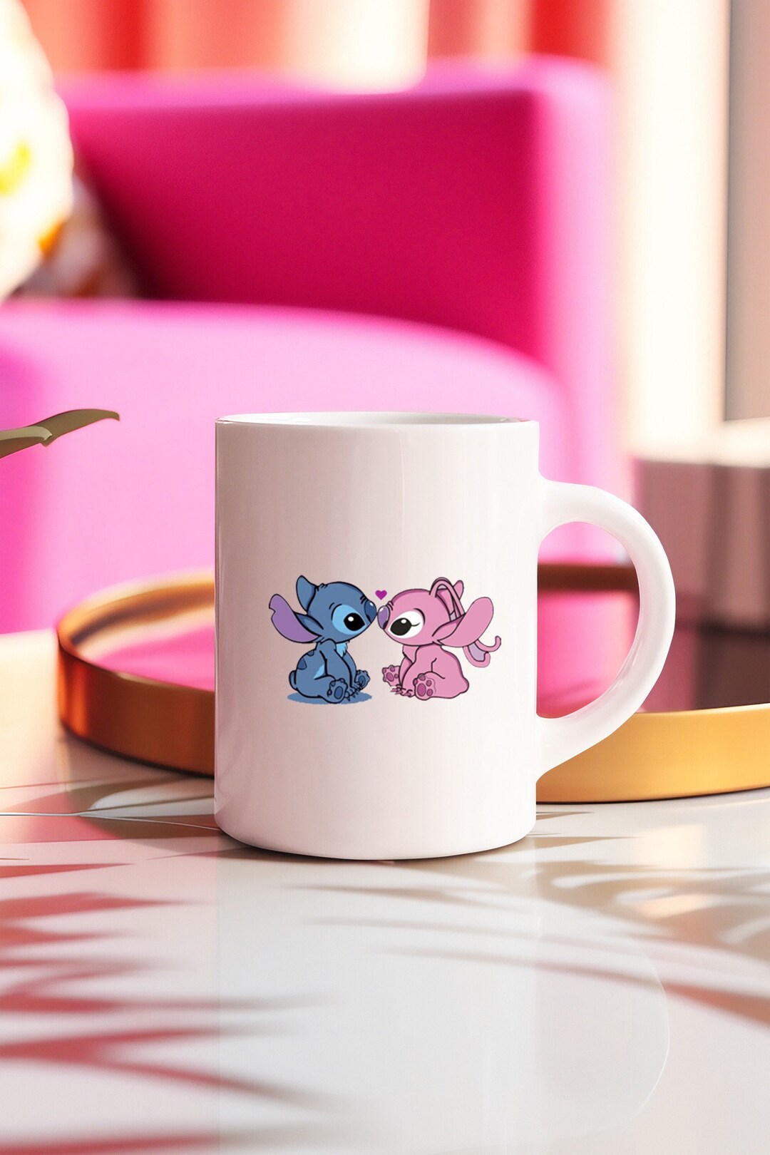 Mug 11oz Stitch Angel, Stitch Angel Mug, Couple Mug, Disney Mug, Lilo ...