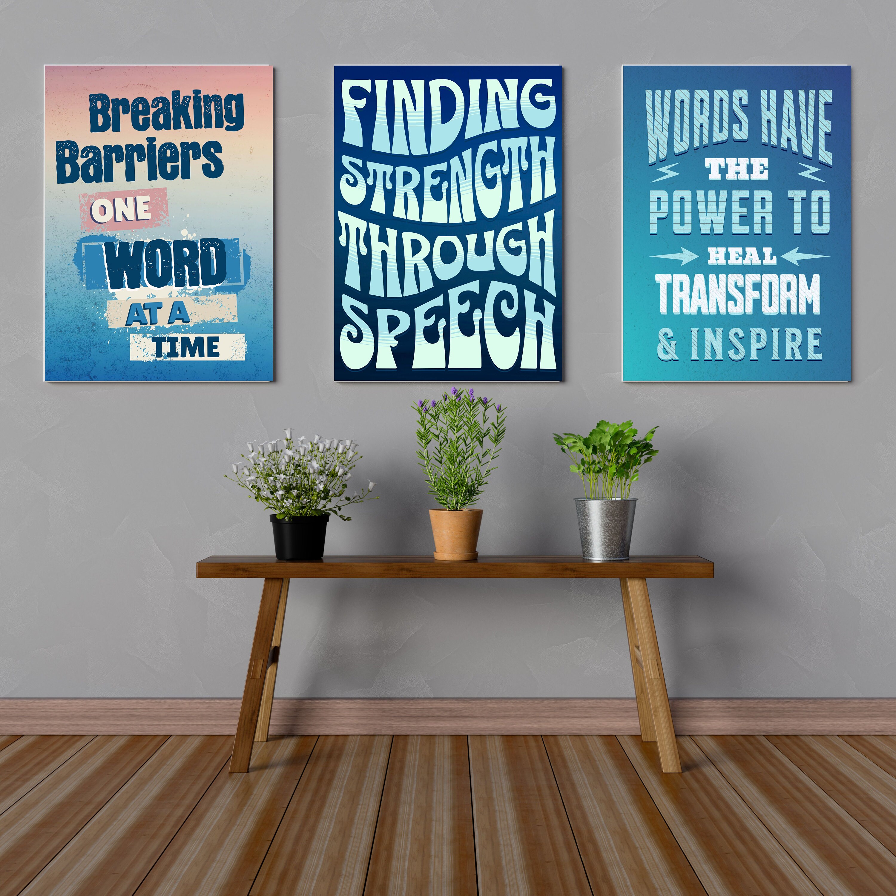 6 Pack Speech Therapy Poster, SLP Office Decor, Speech Therapy Decor ...