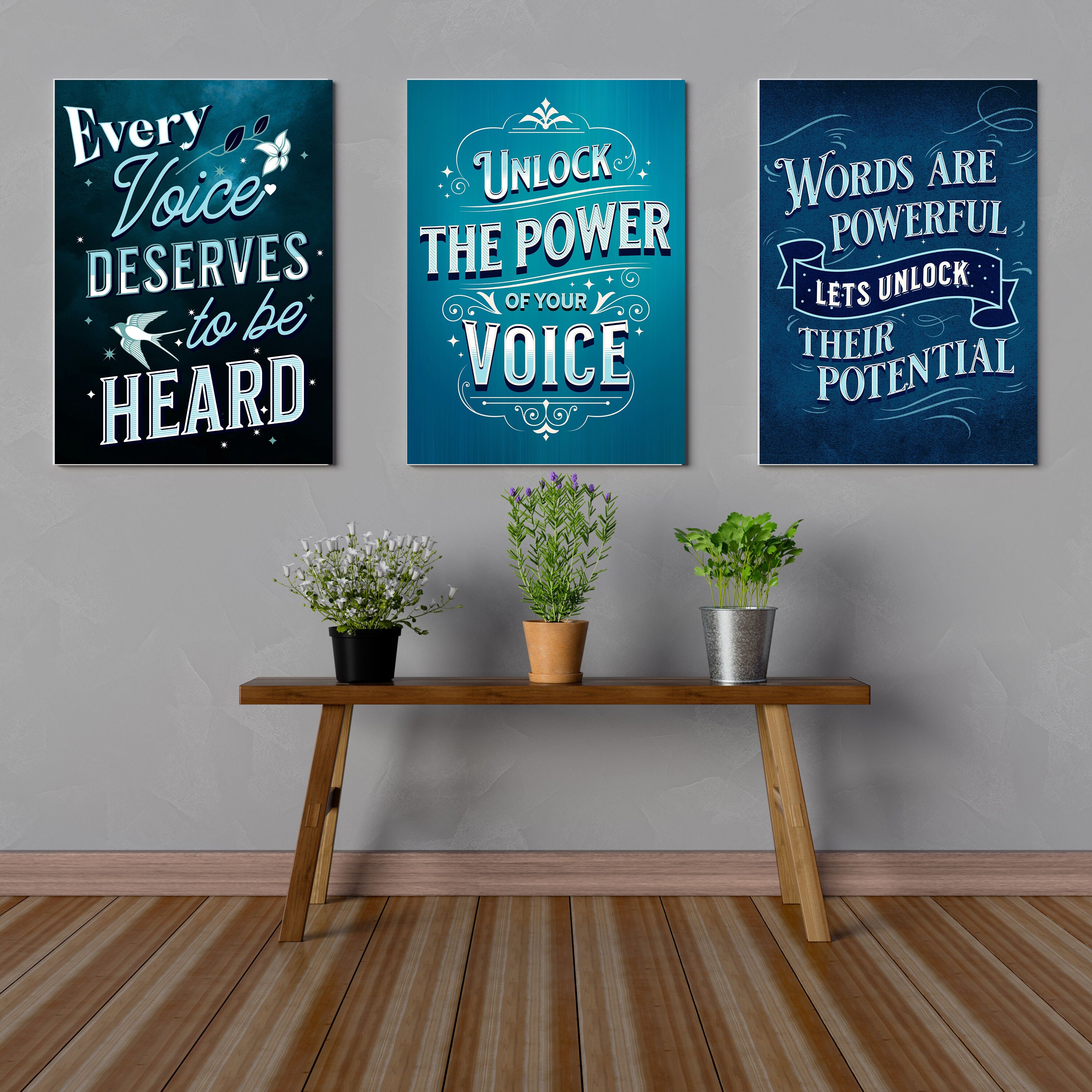 6 Pack Speech Therapy Poster, SLP Office Decor, Speech Therapy Decor ...