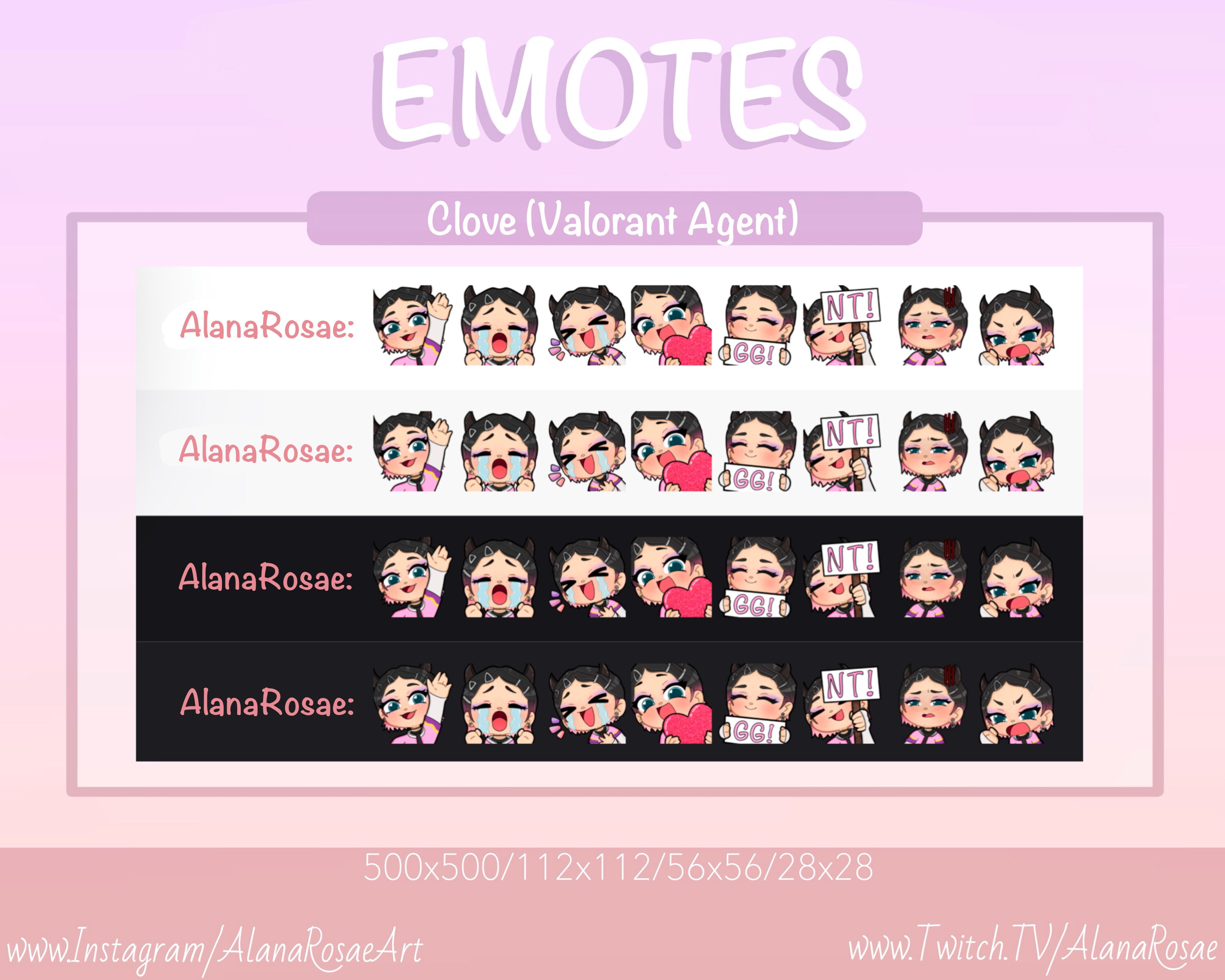 Cute Valorant Clove Emotes | Ultimate Pack + Bonus Emote (wheeze ...