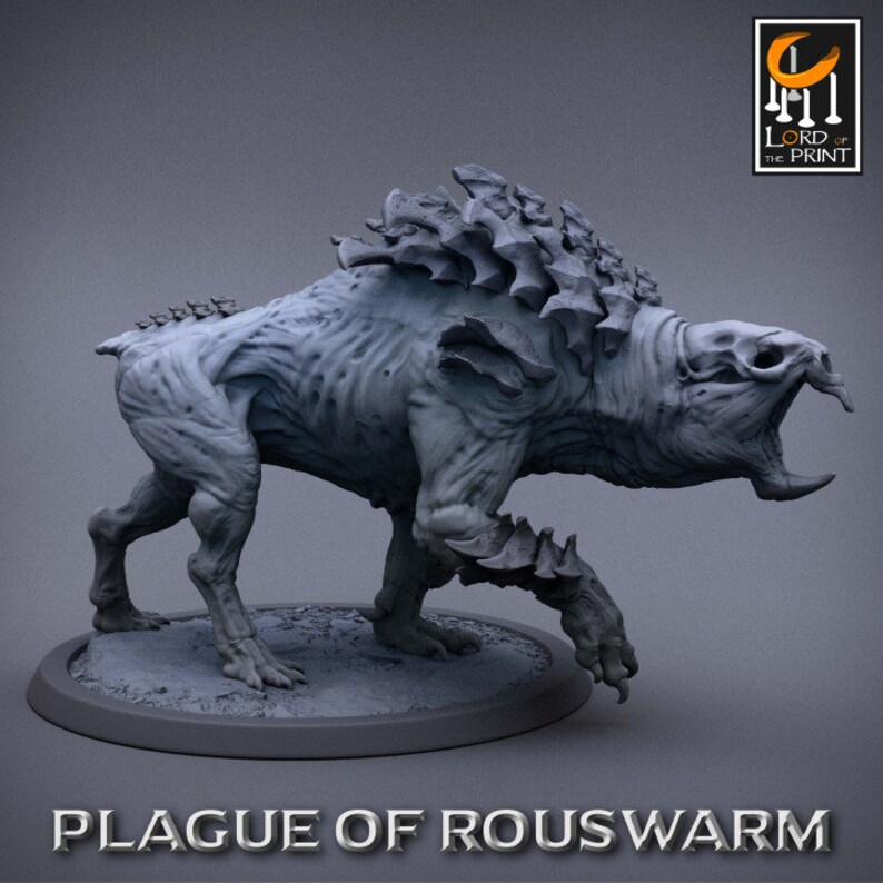 Rat Rider Walk Rogue 3D Miniature for Tabletop Gaming Lord of the Print ...