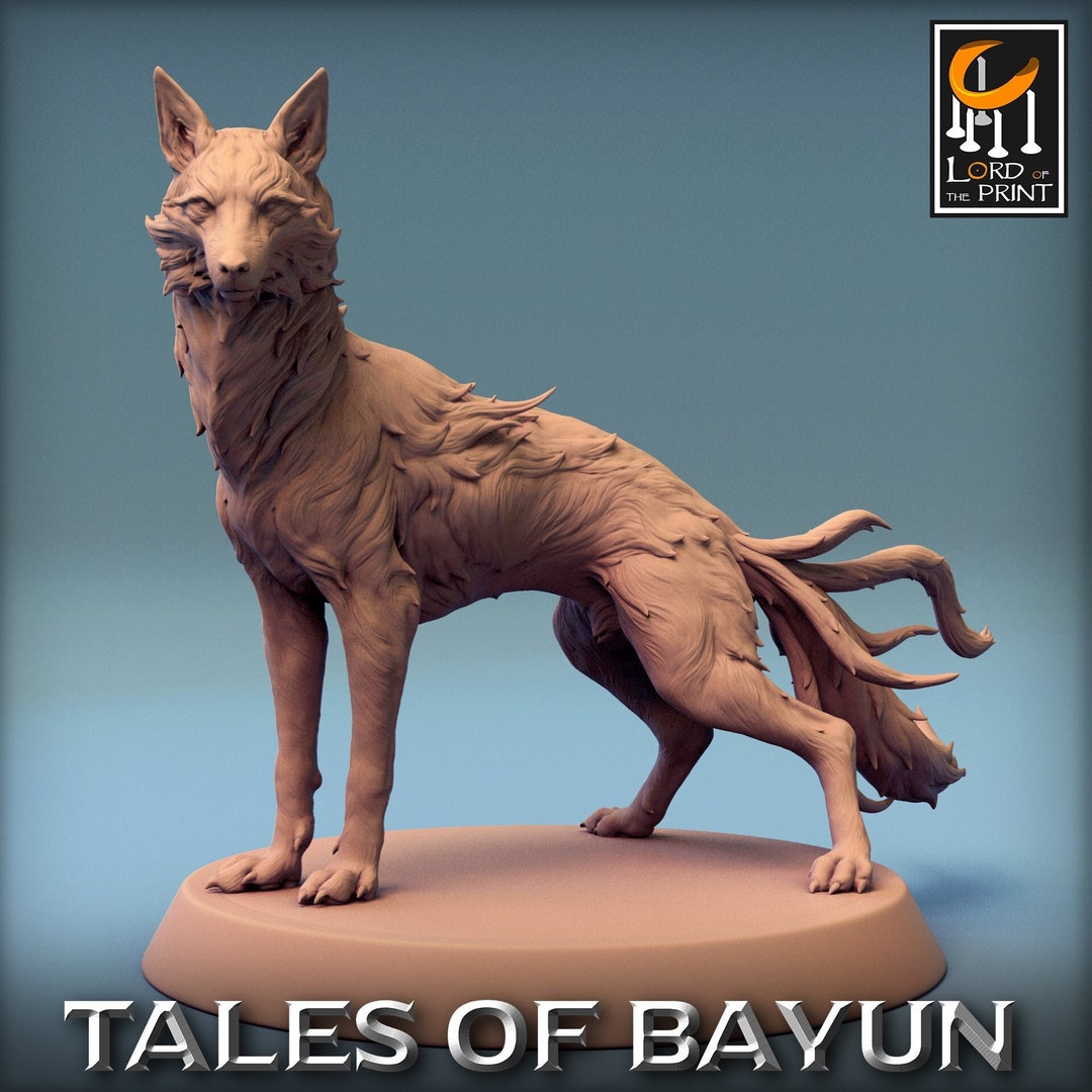 Wolf 3D Miniature for Tabletop Gaming Lord of the Print - Etsy