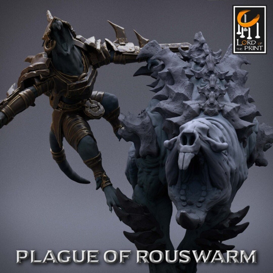 Rat Rider Run Warrior 3D Miniature for Tabletop Gaming - Etsy