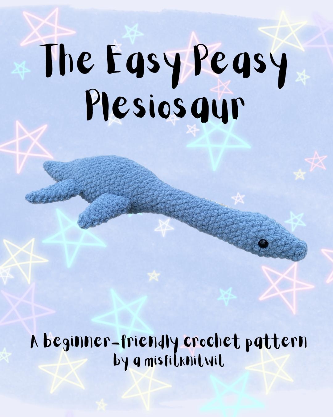 Easy Peasy Plesiosaur - Beginner Friendly Crochet Pattern ** DIGITAL ...