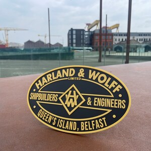 Harland & Wolff Shipbuilders Plaque. Titanic Shipyard Belfast. - Etsy