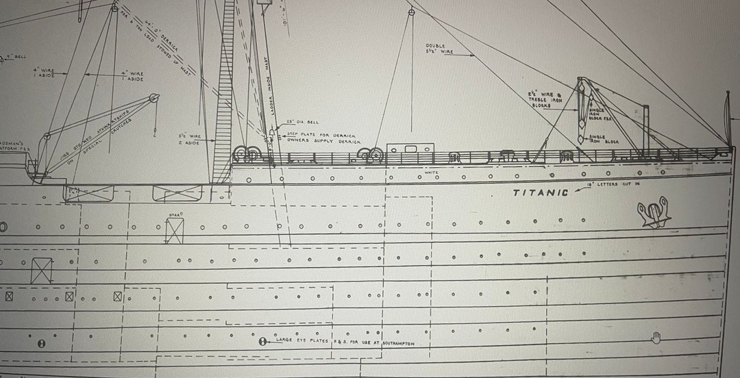 Titanic 401 Rigging Plan Print 39x12 Inches - Etsy