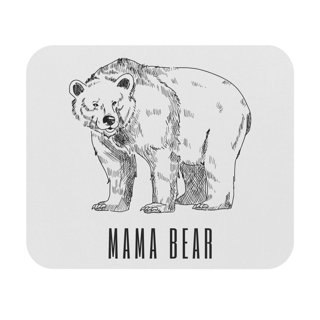 Mama Bear Mouse Pad, Mama Bear, Rectangle Mouse Pad, Desk Accessory ...