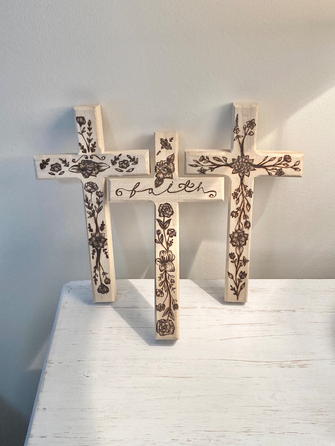 Handmade Cross Floral Multiple Styles - Etsy