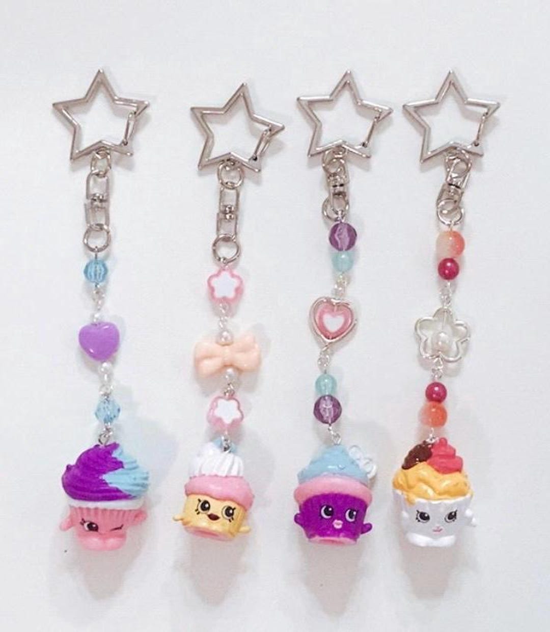 Shopkins Cupcake Keychain Collection Can Be Made Into Phone Charm Y2k ...