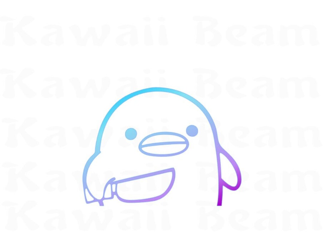 Duck Holding a Knife Peeker Decal | Car Decal | Cute Duck Sticker ...
