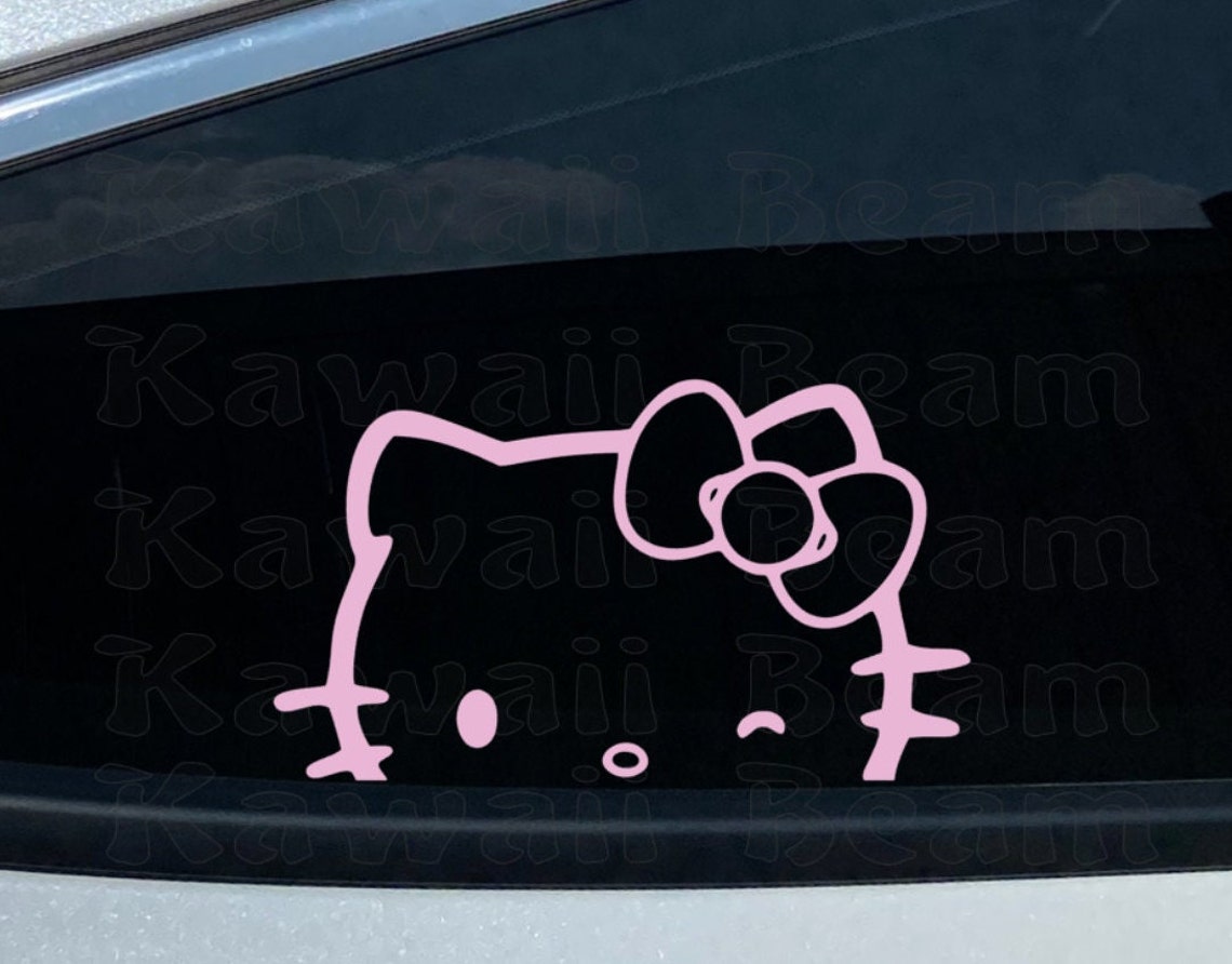 Hello Kitty Window Peeking Decal Sanrio Hello Kitty - Etsy Canada