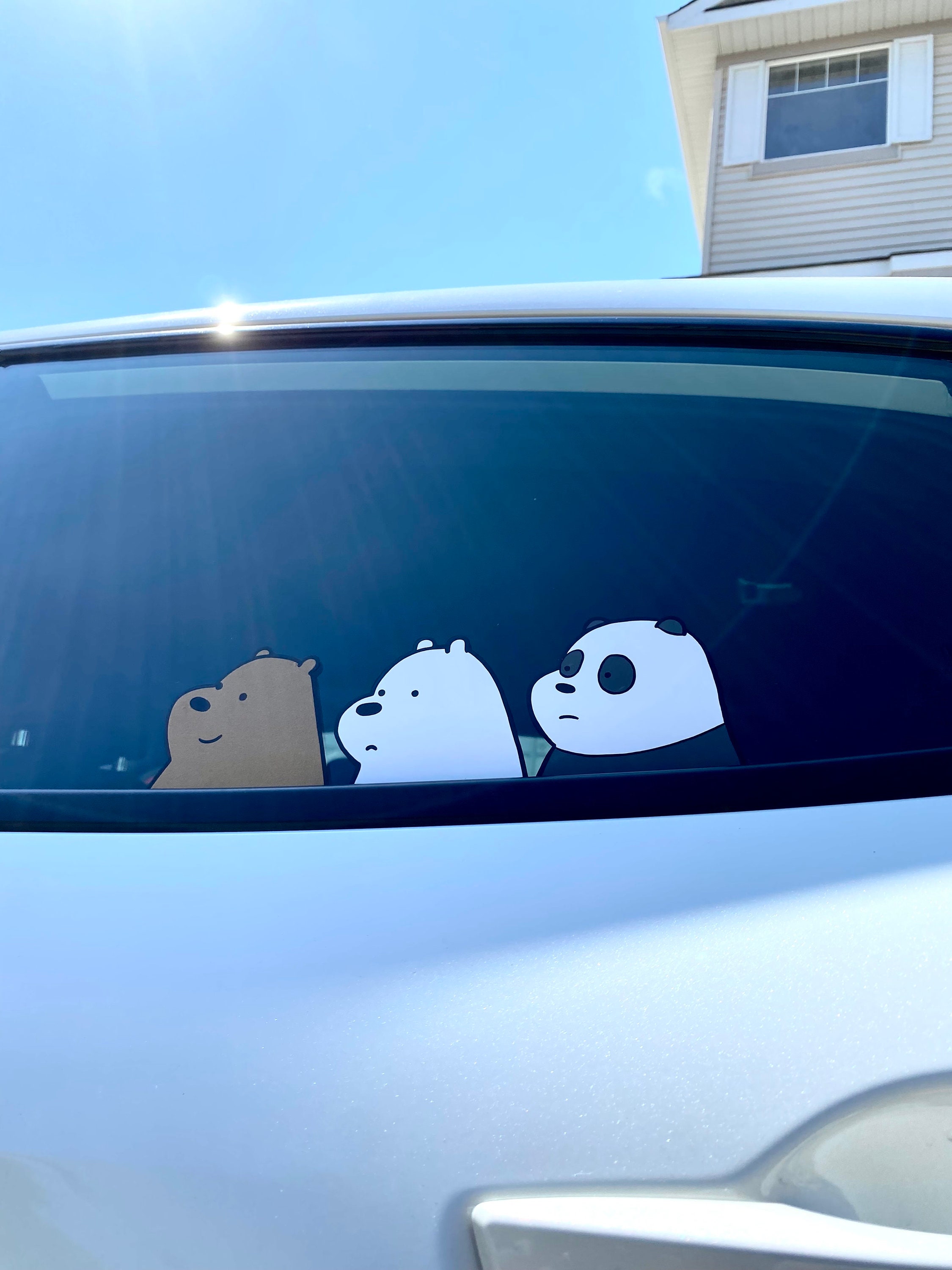 Ice Bear Window Peeking Decal | We Bare Bears | Car Decal | Ice Bear ...
