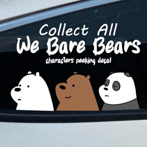 Silly Face Ice Bear Peeker Decal | We Bare Bears | Car Decal | Ice Bear ...