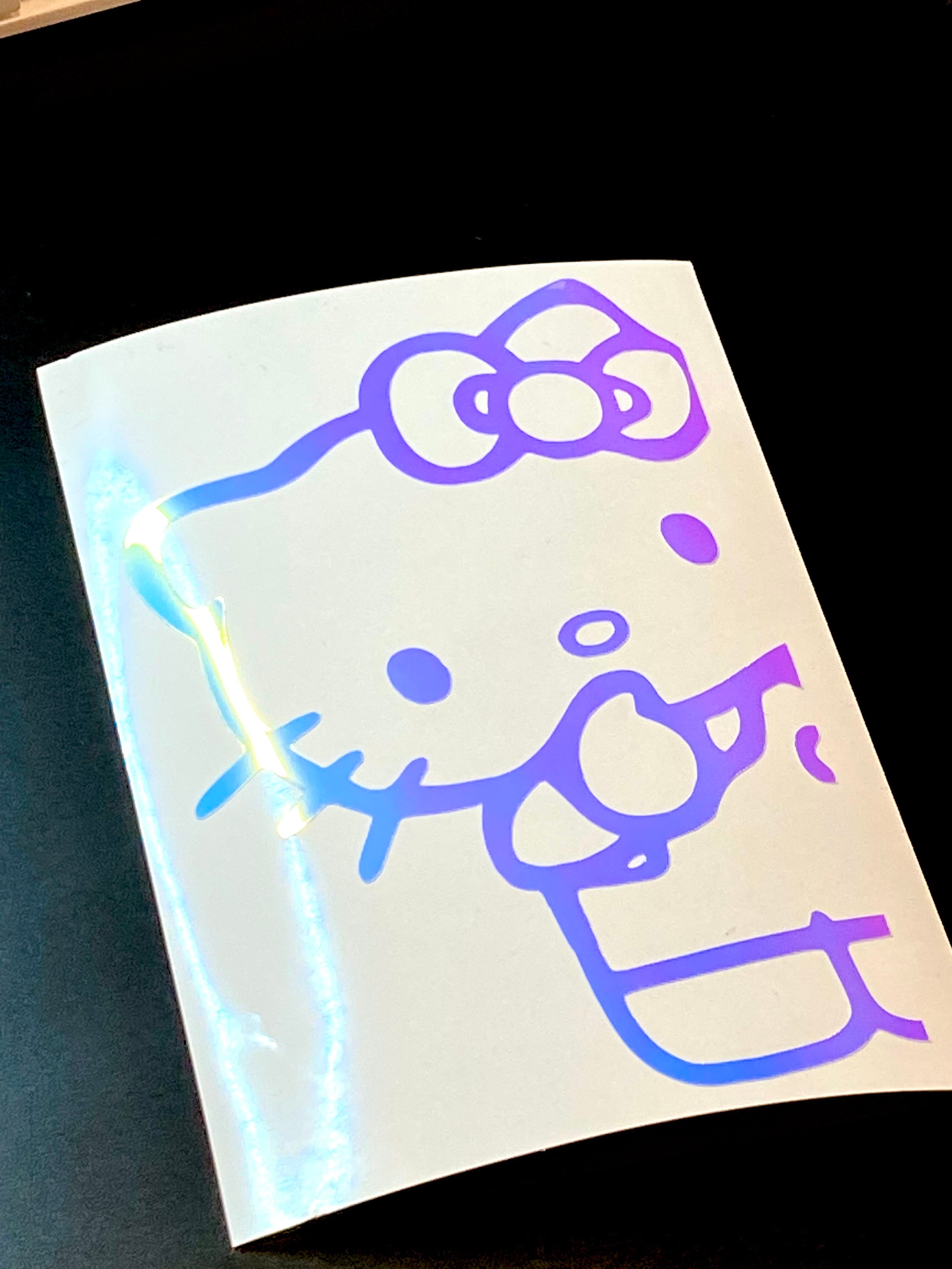 Hello Kitty Window Peeking Decal With Personalized Social - Etsy Canada