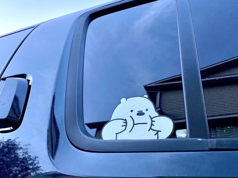 Silly Face Ice Bear Peeker Decal | We Bare Bears | Car Decal | Ice Bear ...