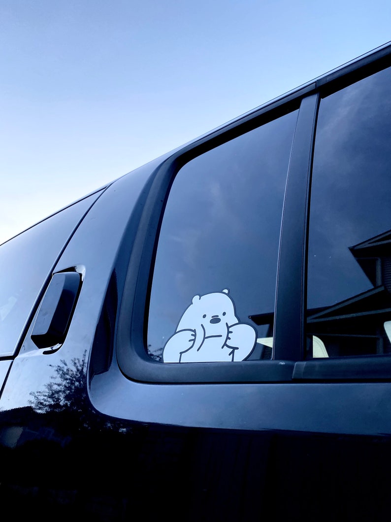 Silly Face Ice Bear Peeker Decal | We Bare Bears | Car Decal | Ice Bear ...