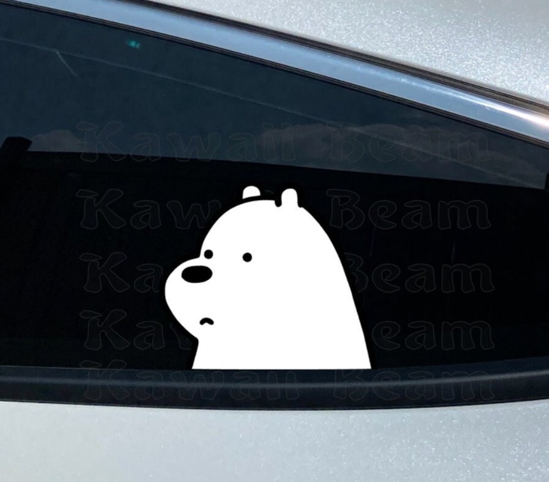 Ice Bear Window Peeking Decal | We Bare Bears | Car Decal | Ice Bear ...