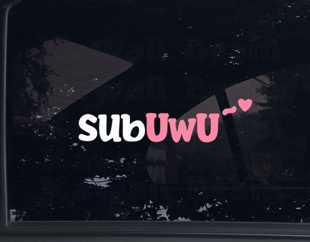 Subuwu With a Heart Car Decal | Car Window Decal | Car Decal | JDM ...