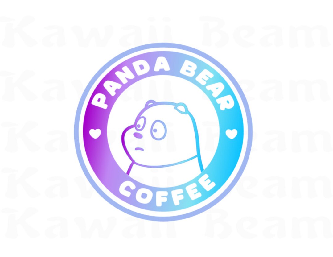 Panda Bear Coffee Decal | Tumbler Sticker | Starbucks Coffee | We Bare ...