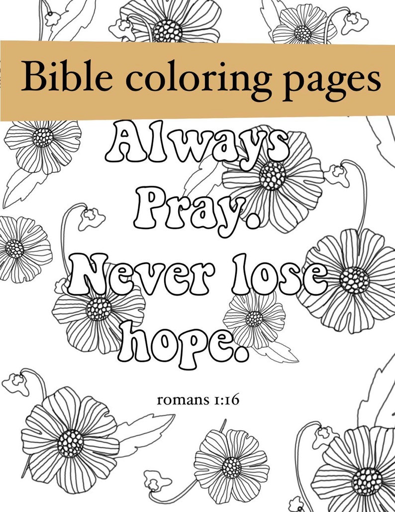 Faithful Inspiration: Christian Coloring Pages - Etsy