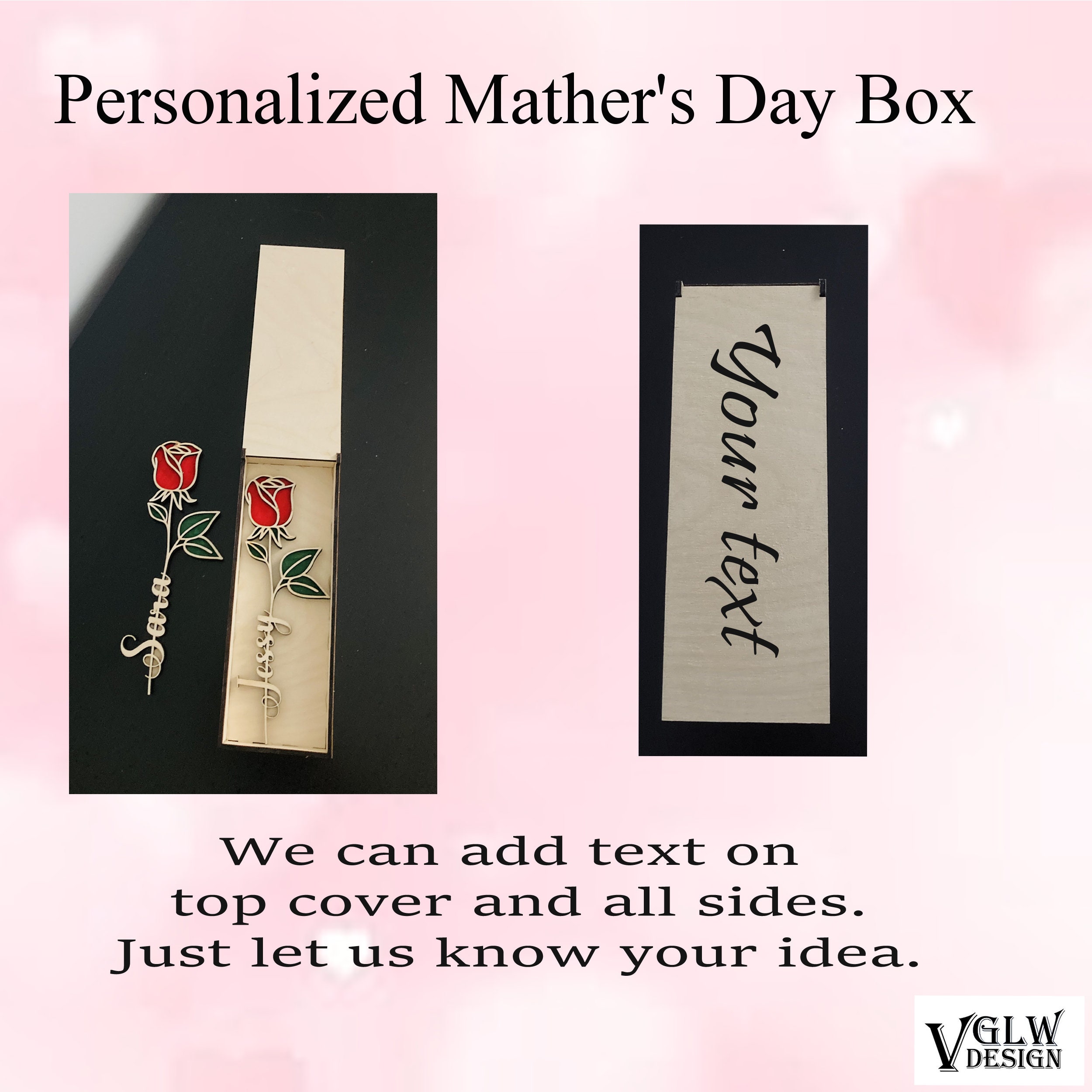 Name Rose, Custom Wooden Rose, Personalized Mothers Day Rose, Gift for ...