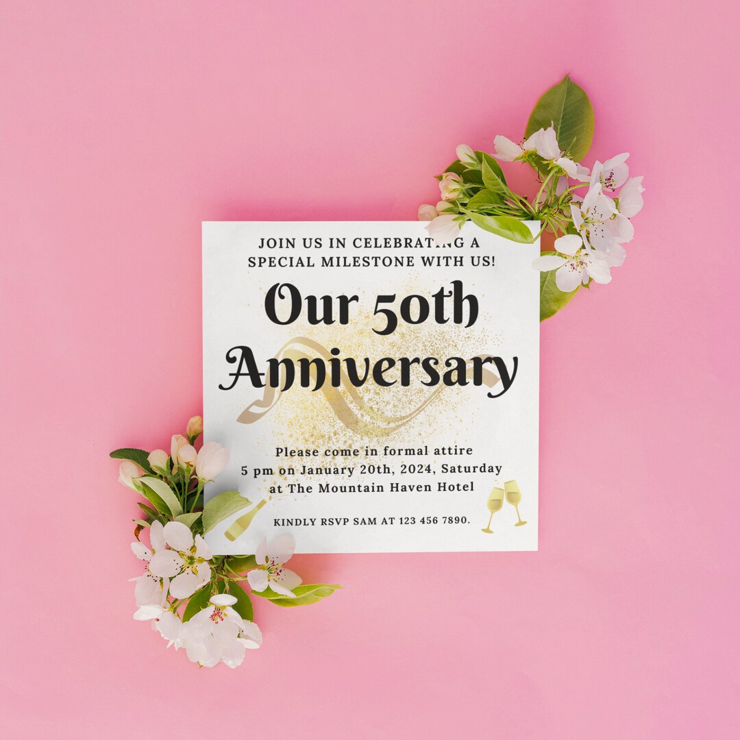 50th-anniversary-invitation-wedding-anniversary-invite-etsy