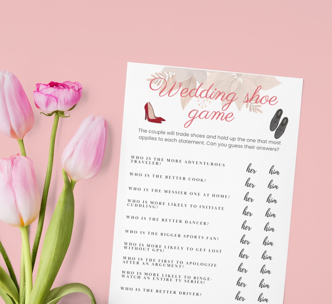 The Wedding Shoe Game | Bachelorette Party Games | Fun Couple Game ...