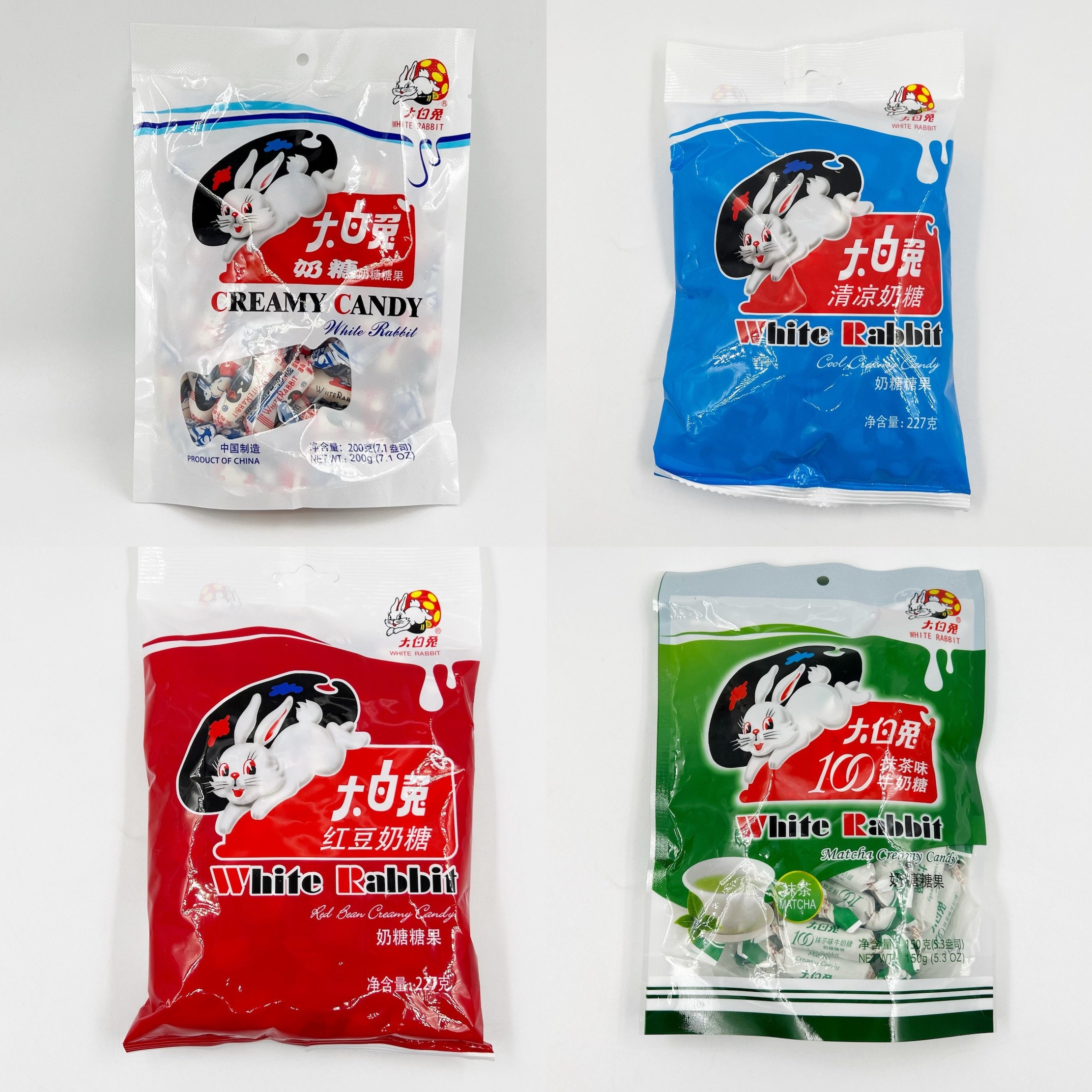 White Rabbit Creamy Candy, Red Bean, Matcha, Cool Flavor - Etsy