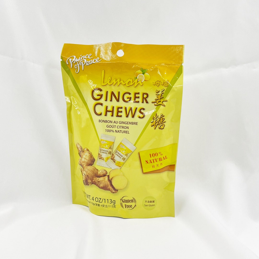 Ginger Chews With Lemon, 4 Oz, Candied Ginger, Lemon Candy, Lemon ...