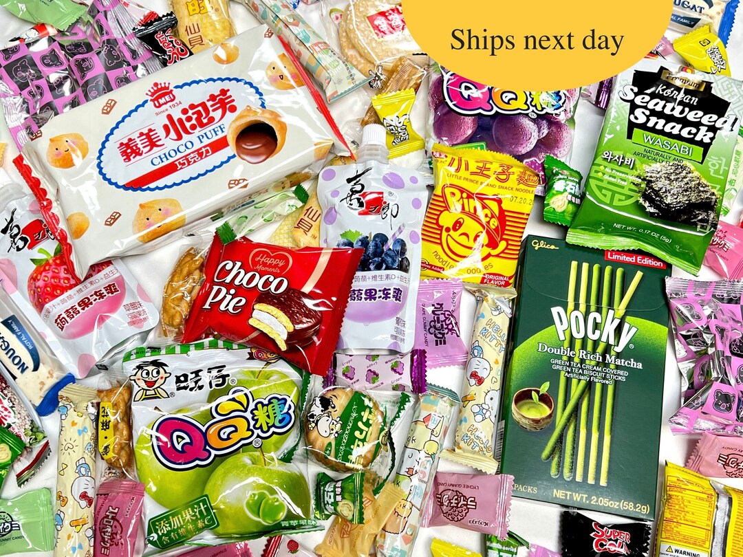 Asian Snacks and Candy Box, Japanese Korean Chinese Asian Snacks ...