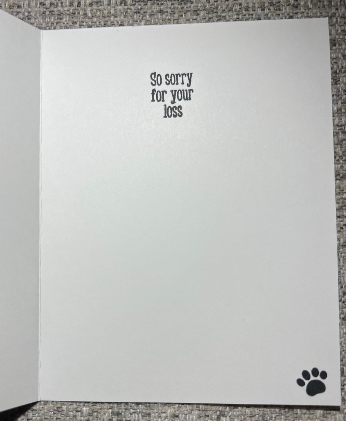 Cat Loss Sympathy Card Hand Stamped and Die Cut. - Etsy