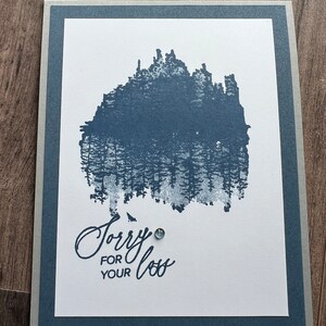 Sympathy Card Hand Stamped Using Stampin up Quiet Reflections Stamps - Etsy