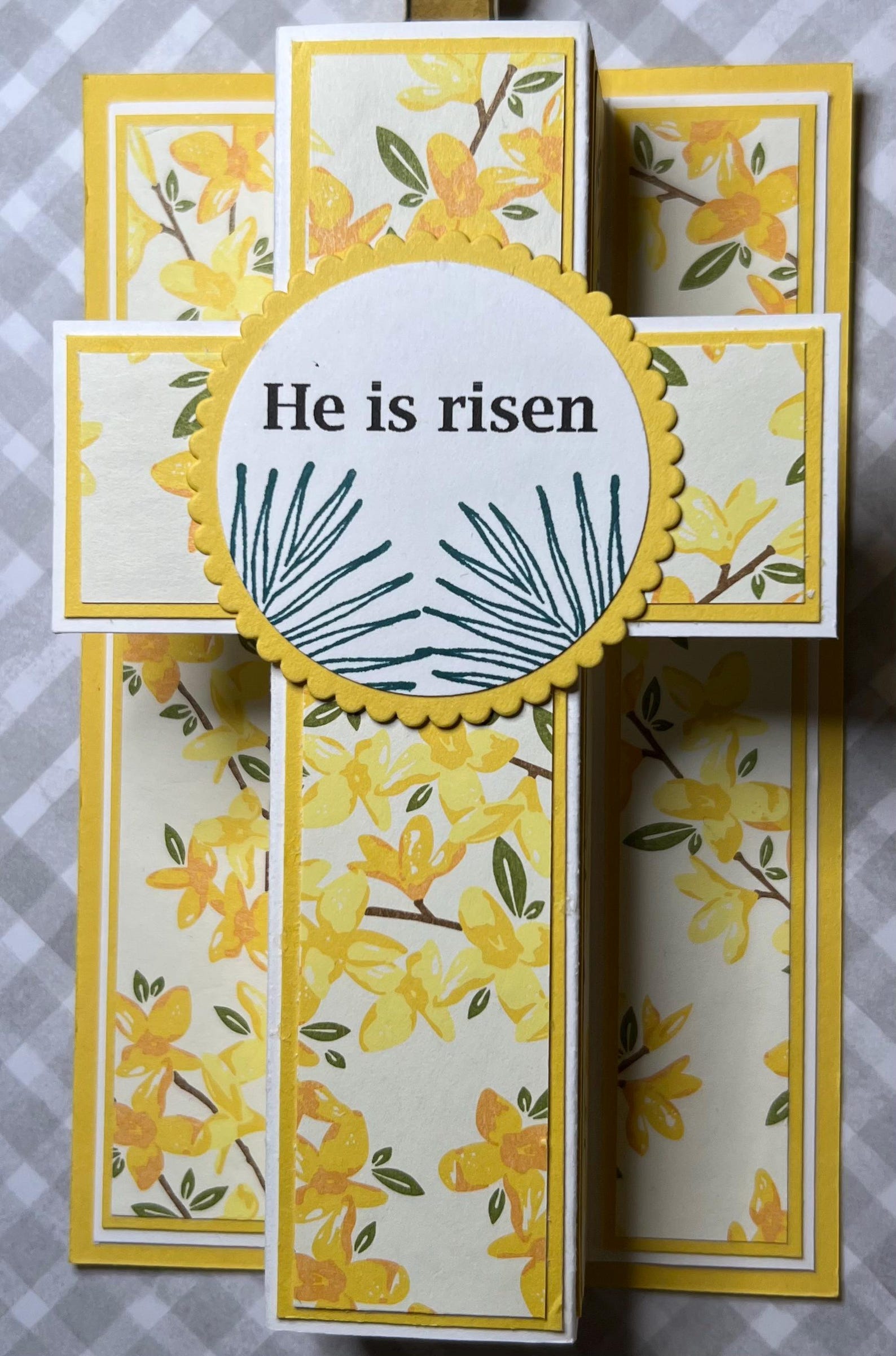 Easter Cross Card - Fun Fold Pop up Cross Card - Hand Stamped and Die ...