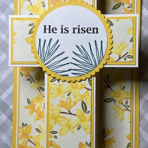 Easter Cross Card - Fun Fold Pop up Cross Card - Hand Stamped and Die ...