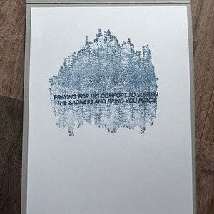 Sympathy Card Hand Stamped Using Stampin up Quiet Reflections Stamps - Etsy